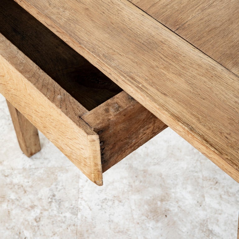 Mid-20th Century French Hand Pegged Bleached Oak Normandy Farm Dining ...