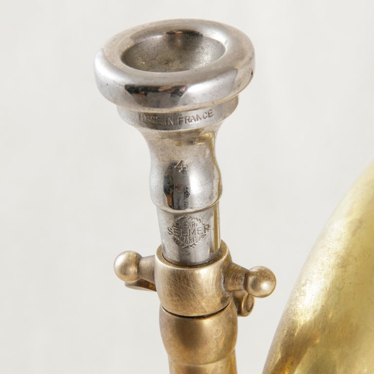 Mid-20th Century French Henri Selmer Brass Military Bugle with Tri ...