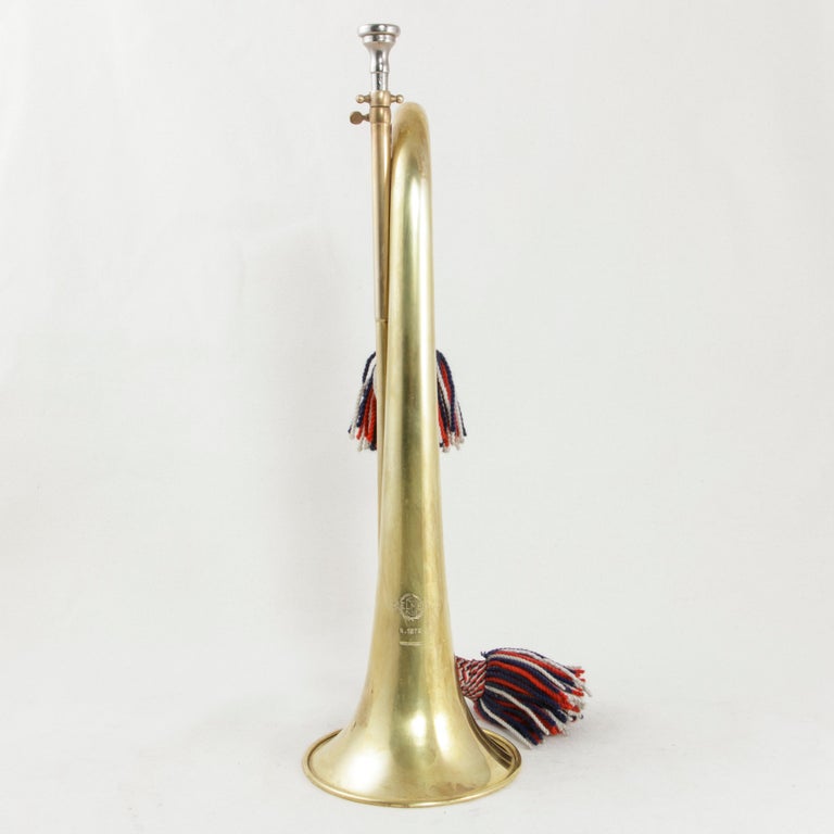 Mid-20th Century French Henri Selmer Brass Military Bugle with Tri ...