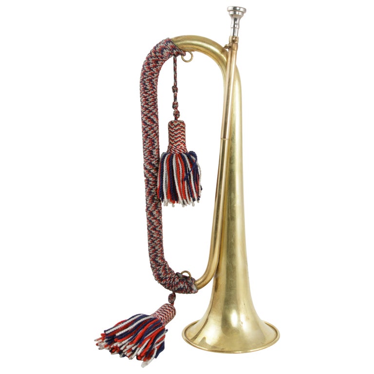 Mid-20th Century French Henri Selmer Brass Military Bugle with Tri ...