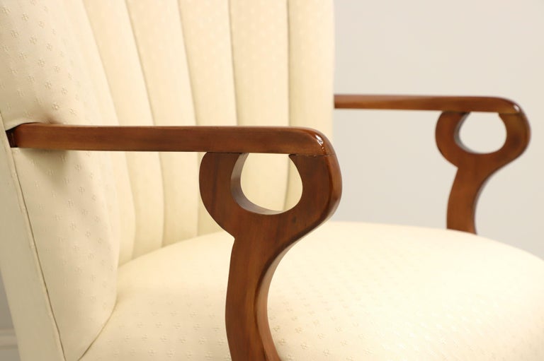 Mid 20th Century French Provincial Style Channel Back Accent Chair For ...