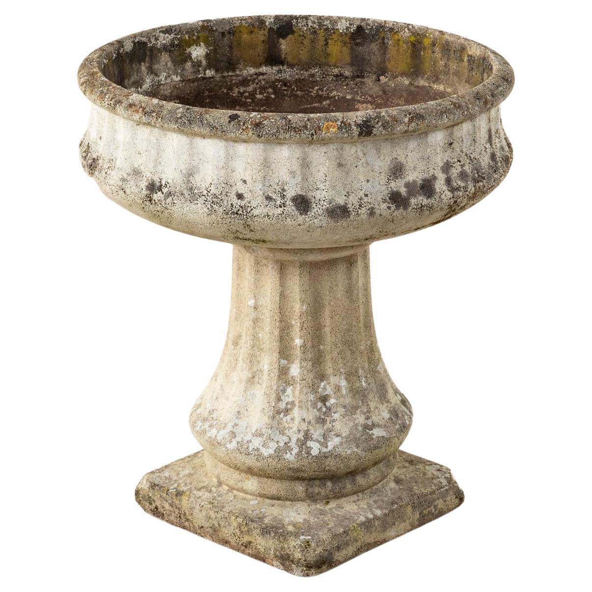 Monumental 20th Century Terracotta Urn with Large Handles on a Pedestal ...