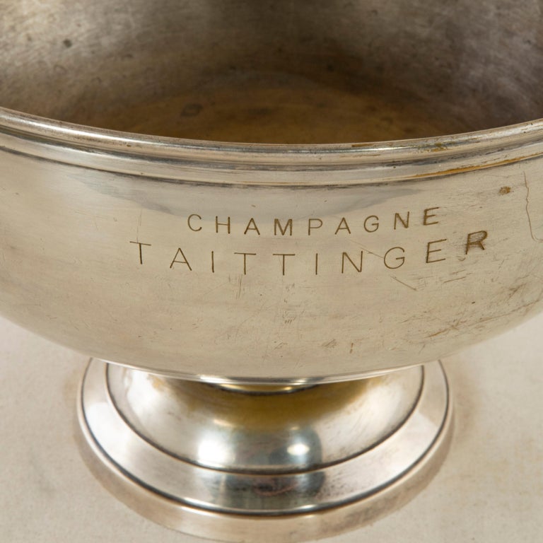 Mid-20th Century French Taittinger Hotel Champagne Bucket Silverplate ...