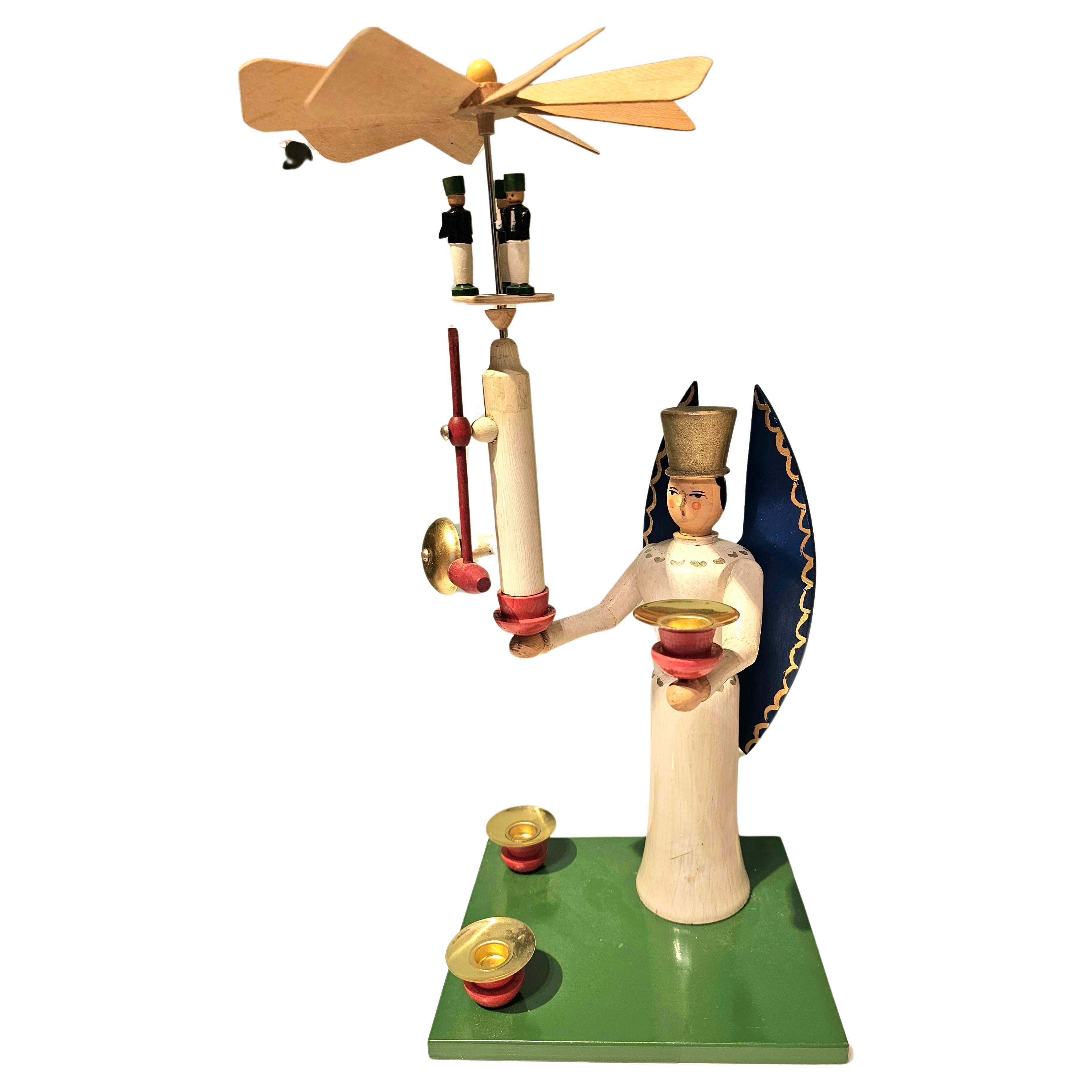 Mid- 20th Century German Christmas Angel Sculpture For Sale at 1stDibs