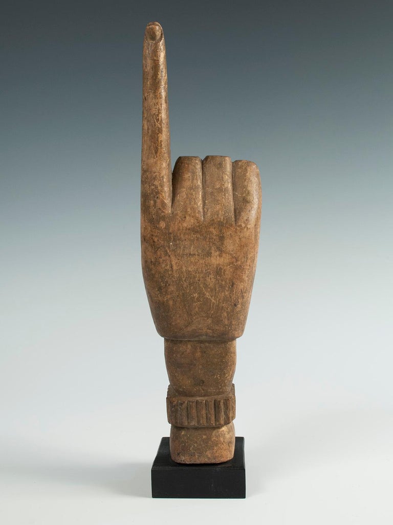 Mid-20th Century Gilded Wood Hand Finial, Akan People, Ghana For Sale ...