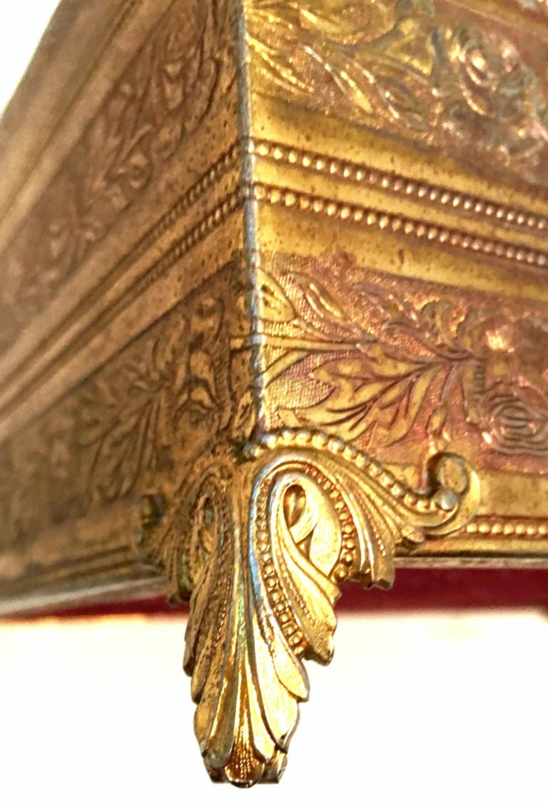 Mid-20th Century Gilt Filigree Ormolu Butterfly Musical Casket Jewelry ...