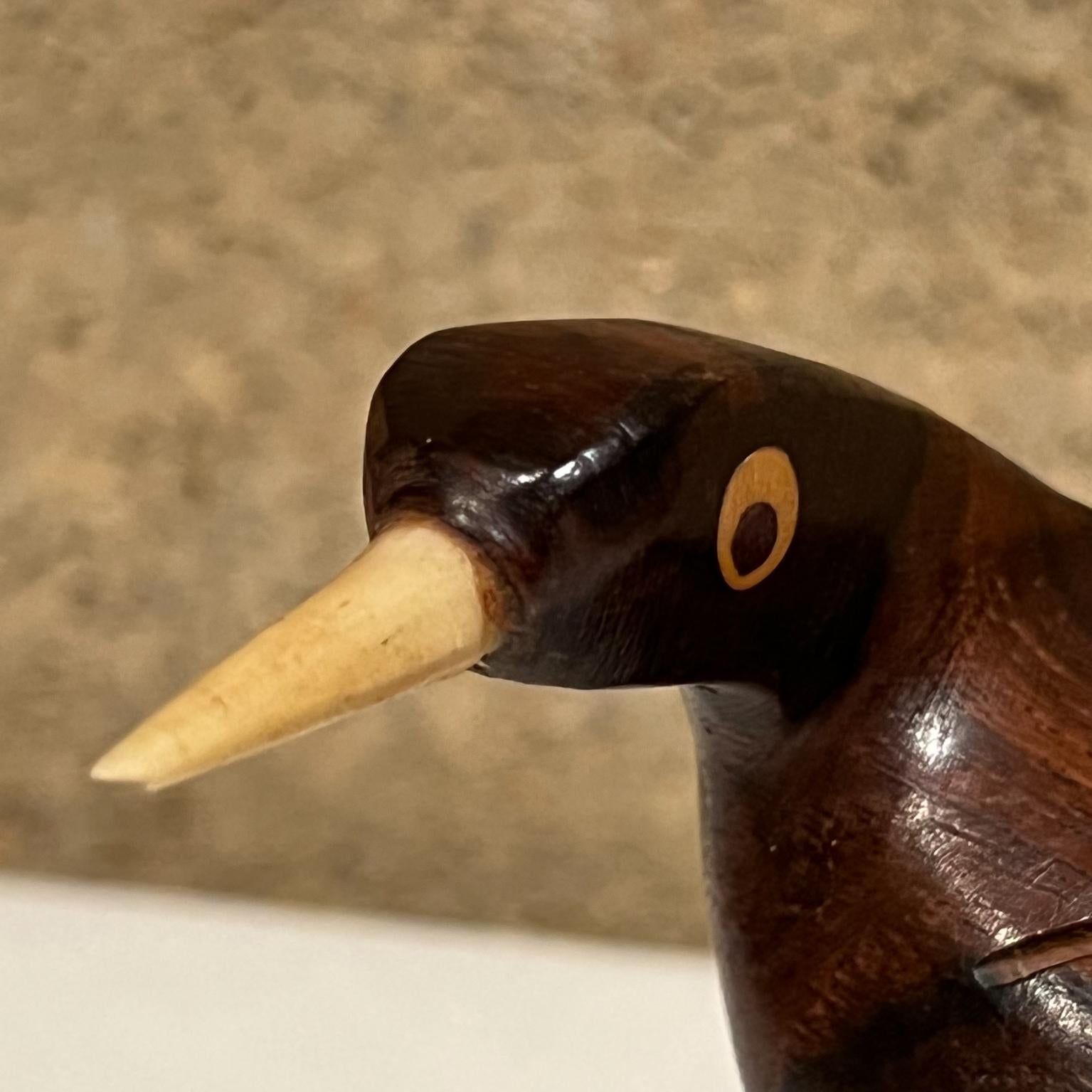 Mid 20th Century Hand Carved Birds in Palo Fierro Wood at 1stDibs