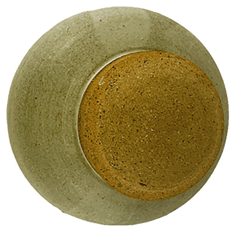 Mid 20th century hand turned clay lidded jar with a lava glazed finish ...