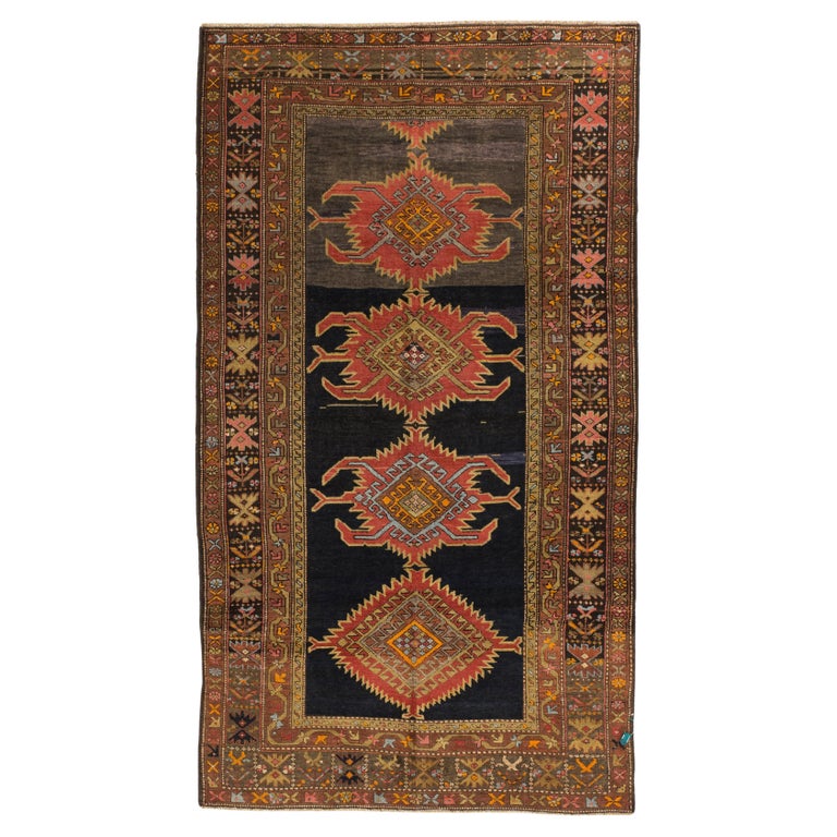Mid-20th Century Hand-Woven Russian Tribal Rug Kazak Design For Sale at ...
