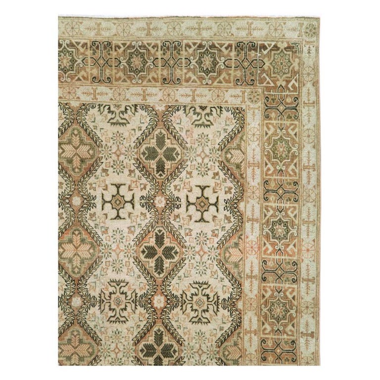 Mid-20th Century Handmade Persian Quom Room Size Carpet For Sale at 1stDibs