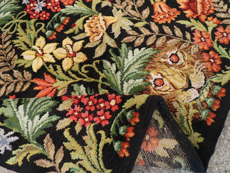 Mid-20th Century Handmade Portuguese Piled Accent Rug For Sale at 1stDibs