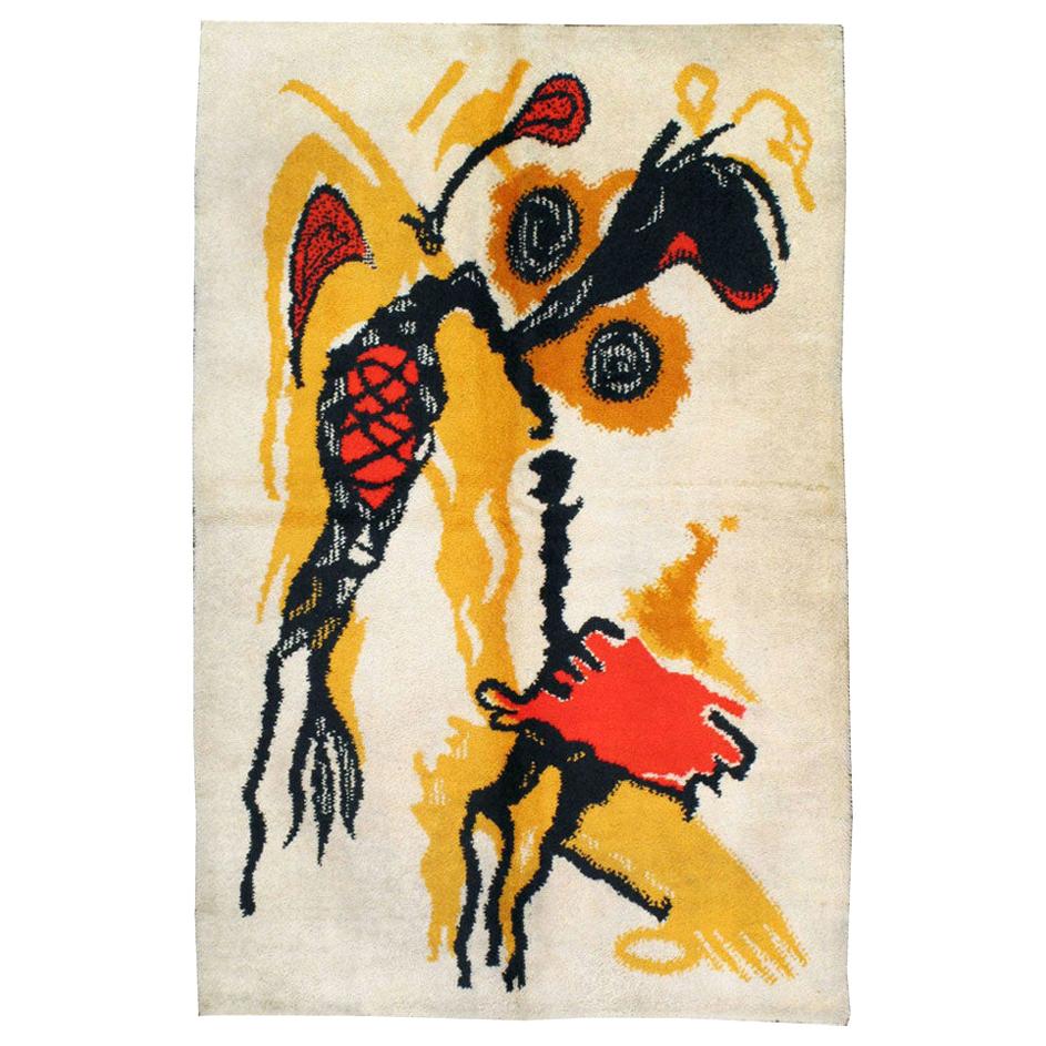 Mid-20th Century Handmade Swedish Art Deco Small Room Size Accent Rug ...