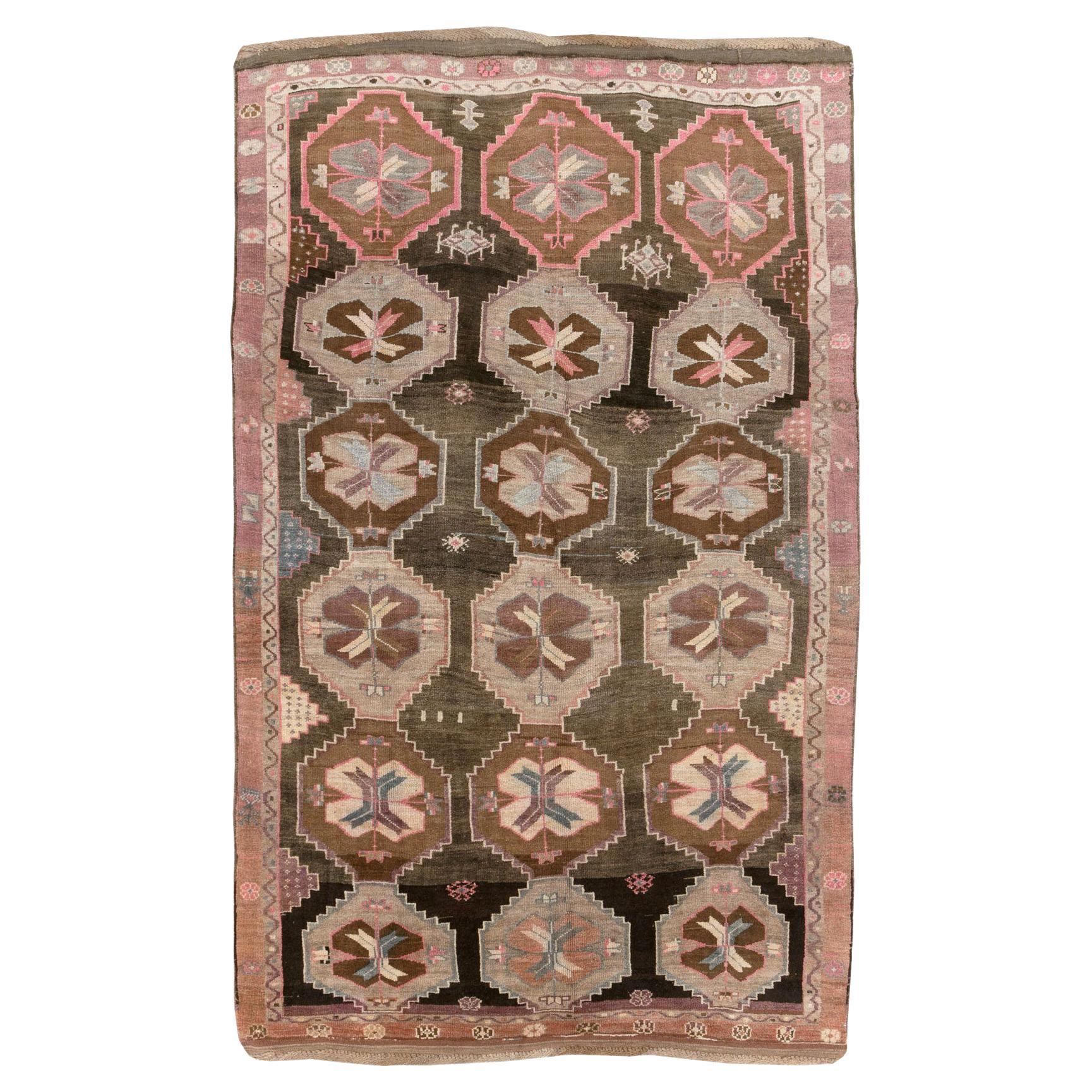 Mid-20th Century Handmade Turkish Anatolian Room Size Gallery Carpet at ...