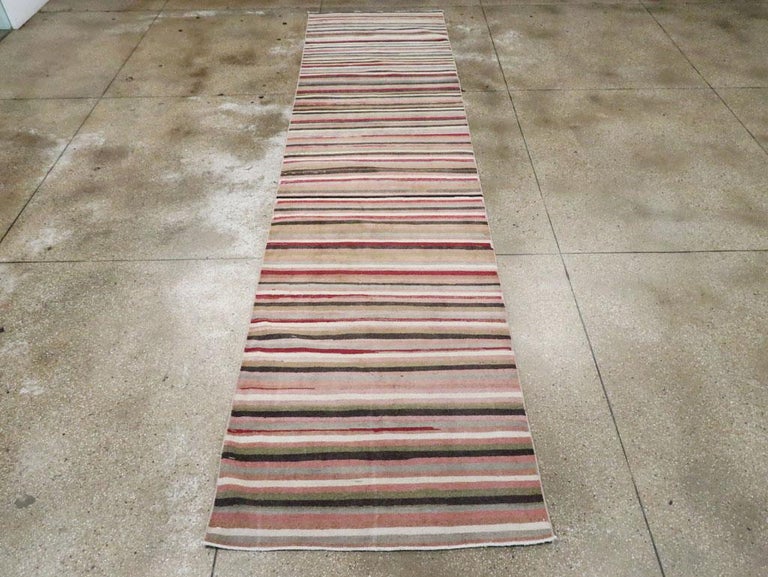 Mid-20th Century Handmade Turkish Anatolian Runner For Sale at 1stDibs
