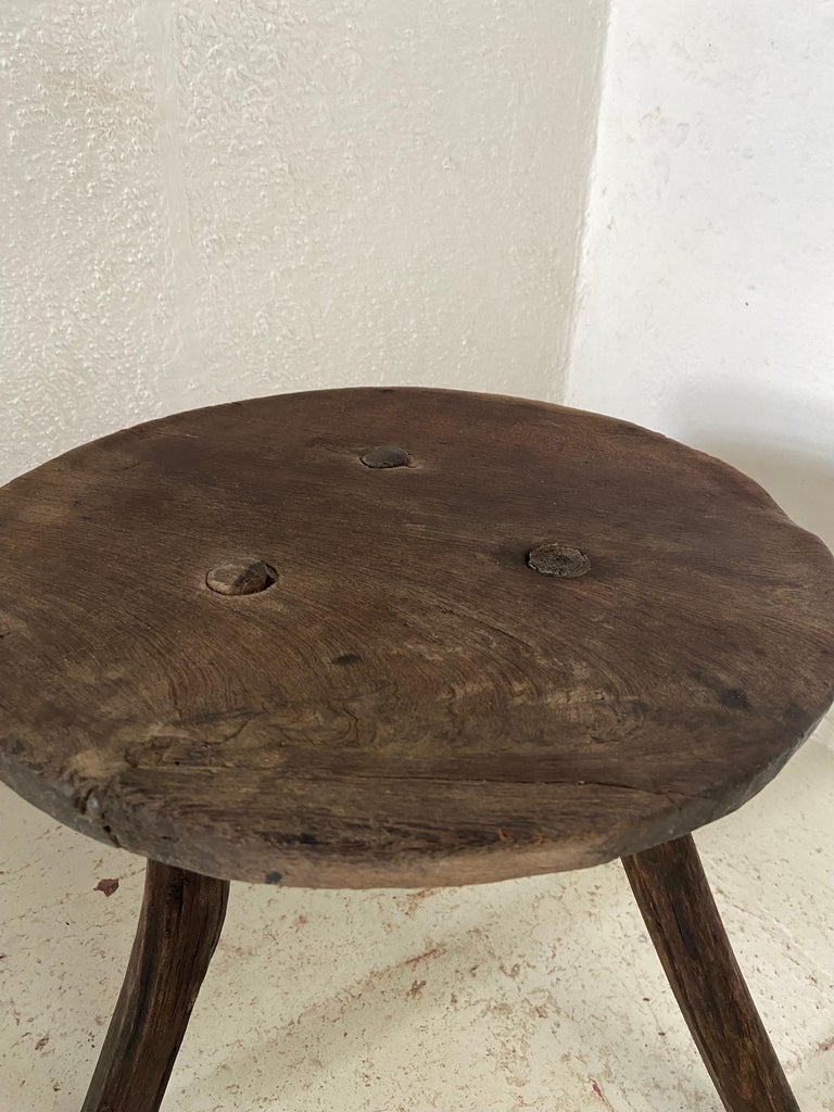 Mid-20th Century Hardwood Stool from Mexico For Sale at 1stDibs