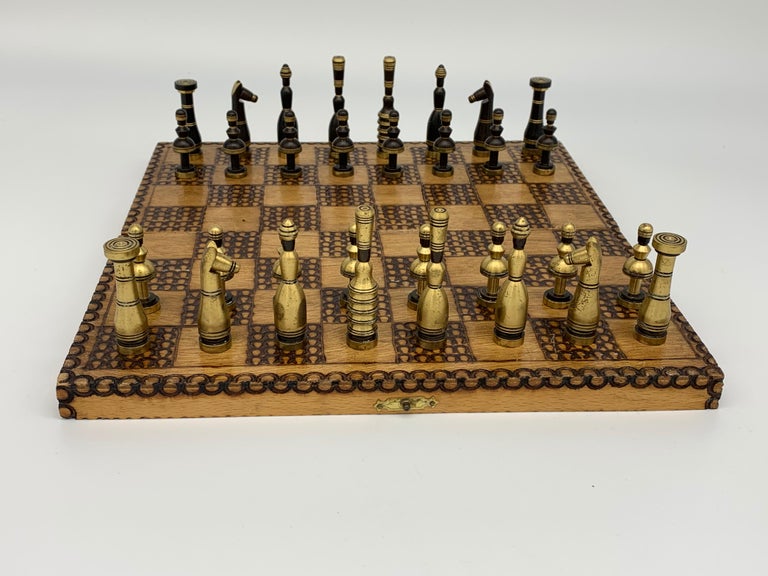 Mid-20th Century Israeli Chess Set by Hans Teppich at 1stDibs