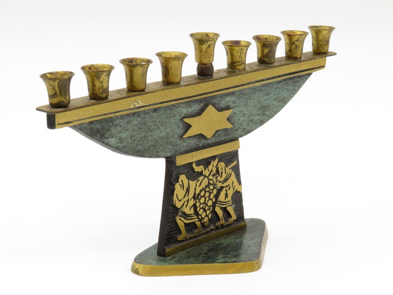 Mid-20th Century Israeli Hanukkah Lamp Menorah by Dayagi For Sale at ...