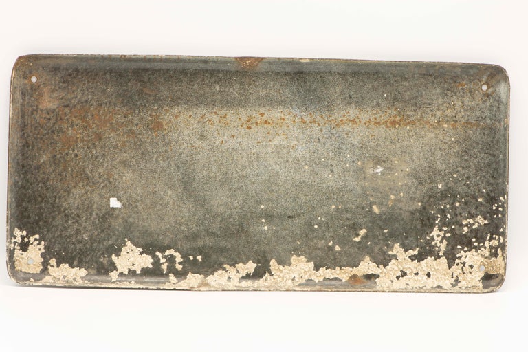 Mid-20th Century Israeli Iron and Enamel Street Sign at 1stDibs