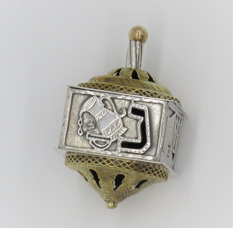 Mid-20th Century Israeli Silver Dreidel at 1stDibs