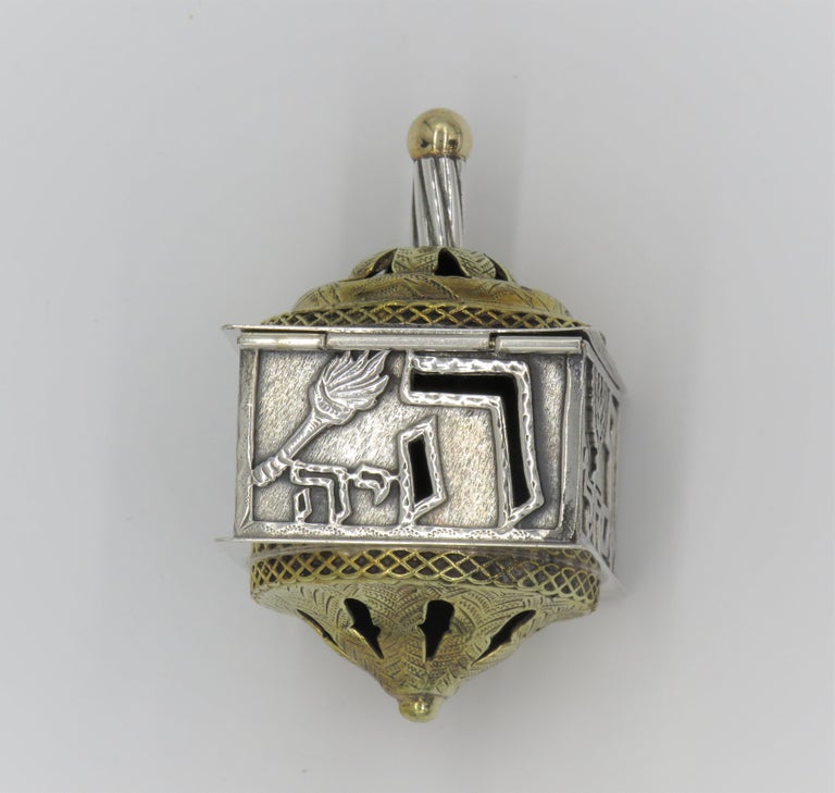Mid-20th Century Israeli Silver Dreidel at 1stDibs