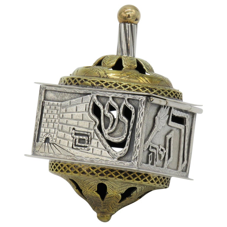 Mid-20th Century Israeli Silver Dreidel at 1stDibs