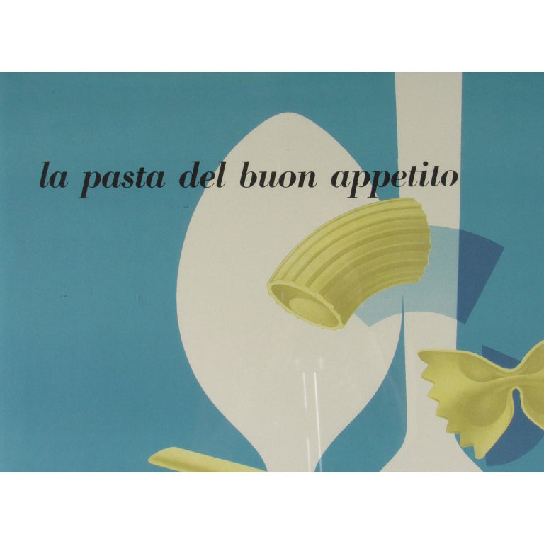 Mid-20th Century Italian Barilla Pasta Advertising Poster by Erberto ...