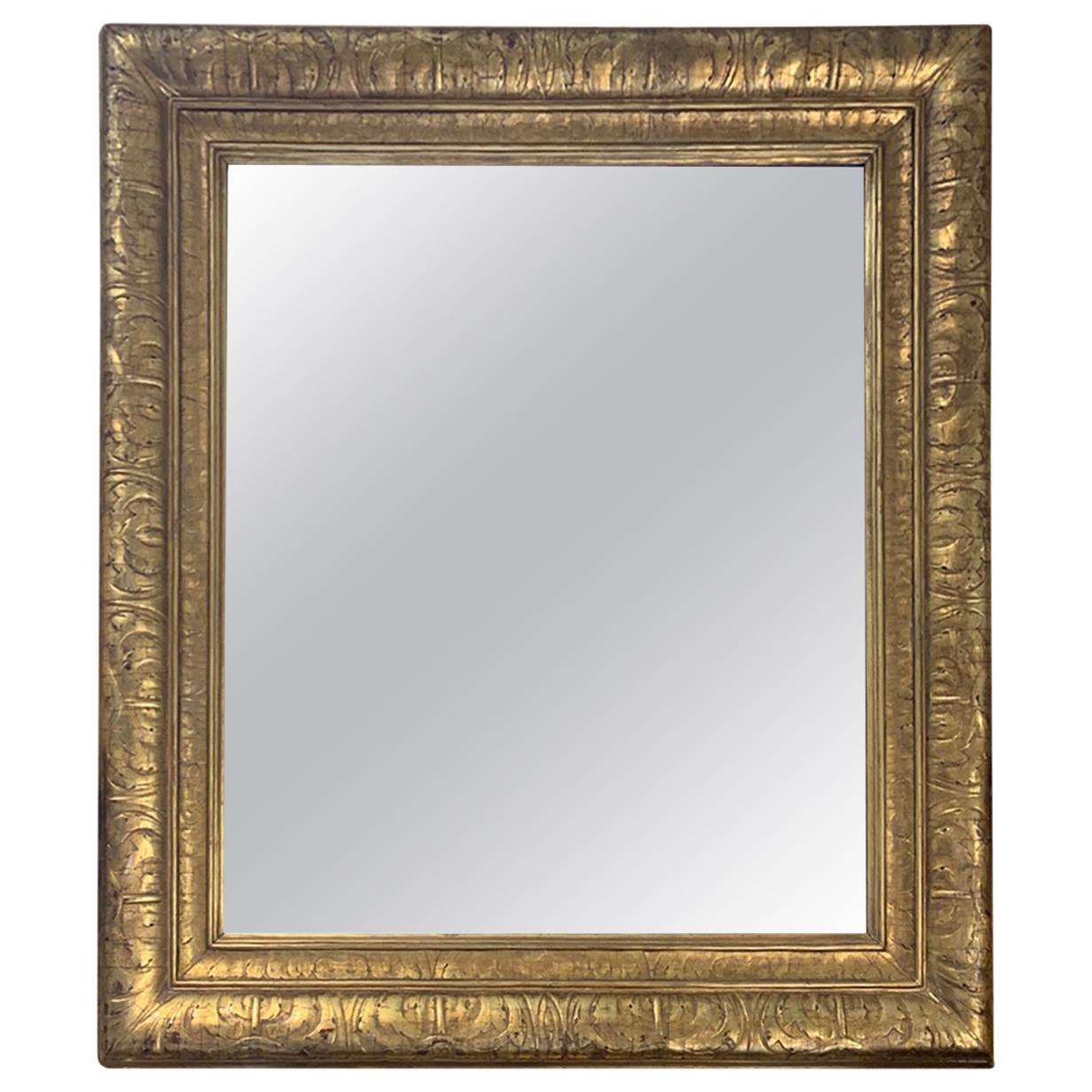 Mid-20th Century Design Mirror with Wrought Iron Frame at 1stDibs
