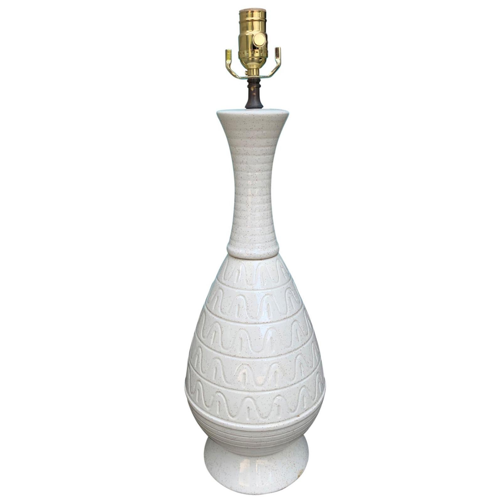 Mid-20th Century Italian Glazed Pottery Lamp with Speckled Detail For ...