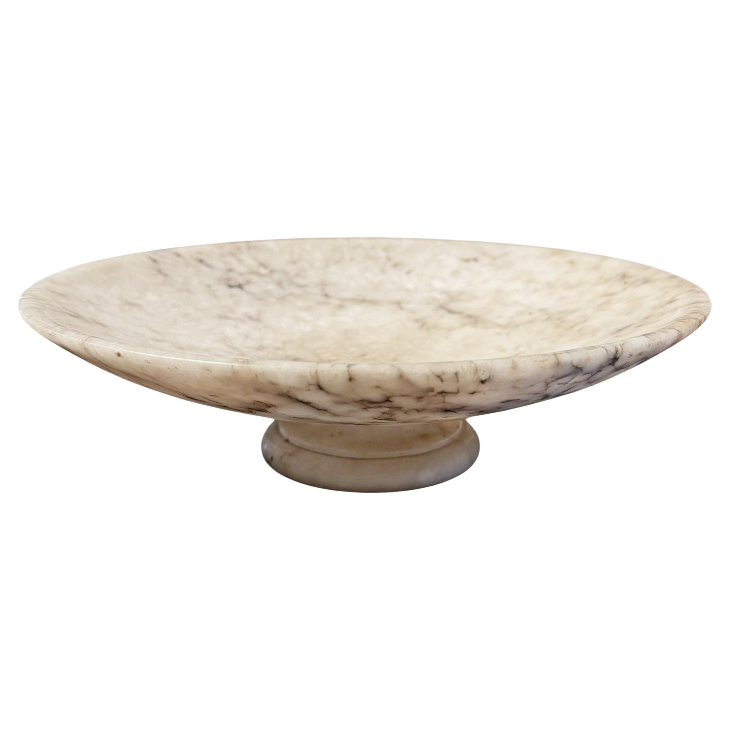 "Vintage Alabaster Tazza, Hand-Crafted Scalloped Bowl, USA, 1980s" For ...