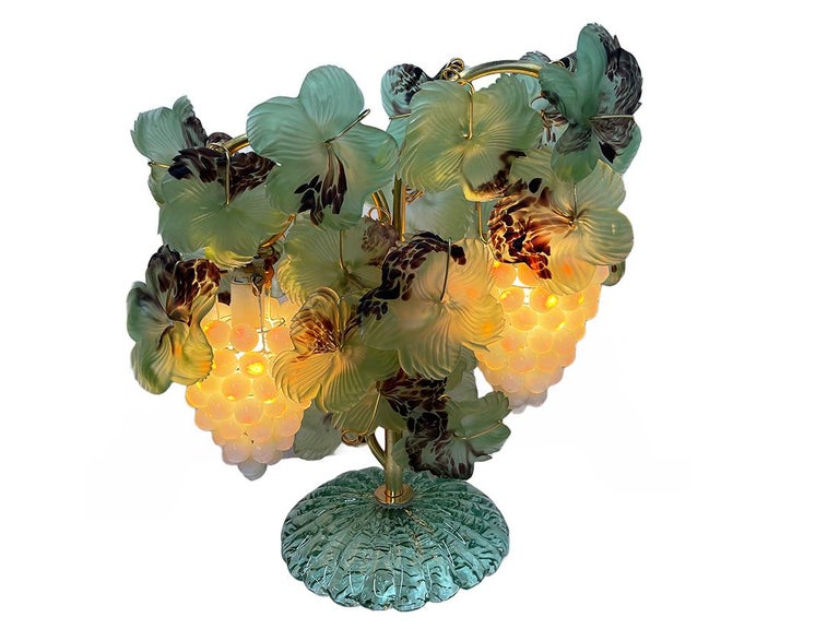 Mid-20th Century Italian Murano Grape Lamp For Sale at 1stDibs