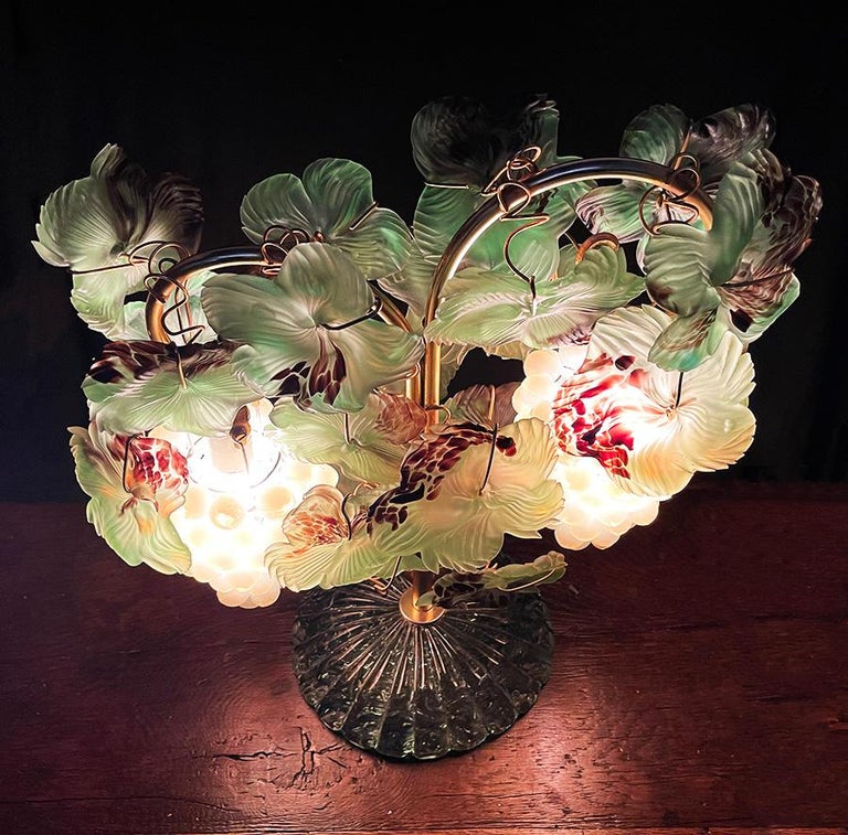 Mid-20th Century Italian Murano Grape Lamp For Sale at 1stDibs
