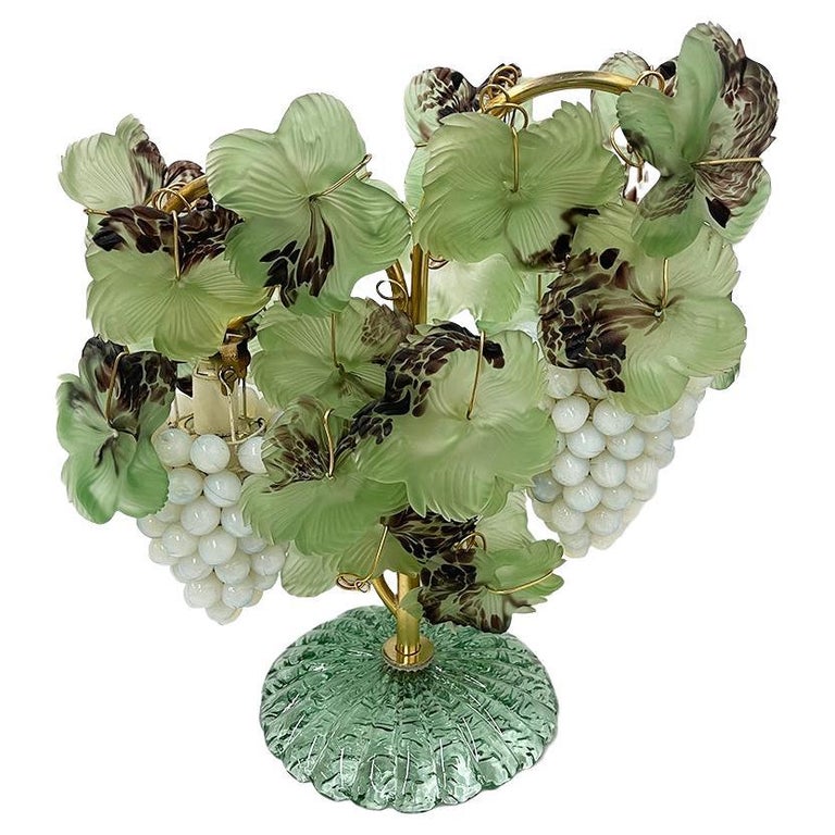 Mid-20th Century Italian Murano Grape Lamp For Sale at 1stDibs