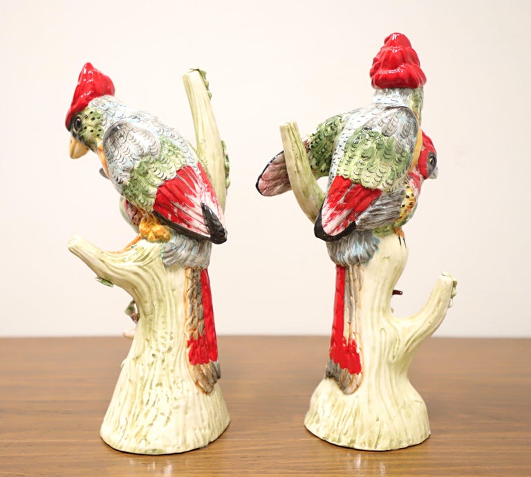 Mid 20th Century Italian Porcelain Cardinal Birds - Pair For Sale at ...