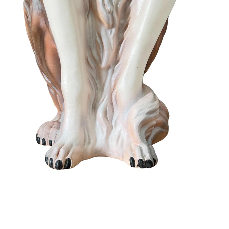 Mid 20th Century Large Scale Terracotta Collie Dog Statue For Sale at ...