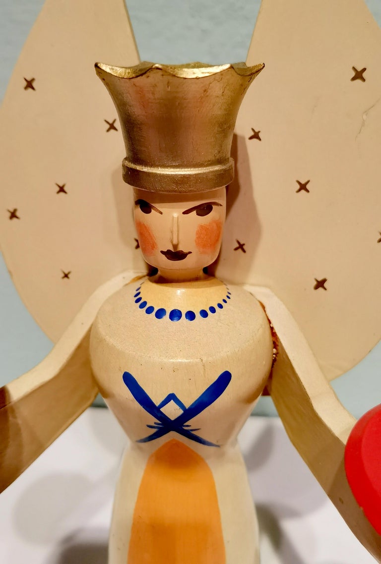 Mid-20th Century Large Vintage German Christmas Angel Sculpture For ...