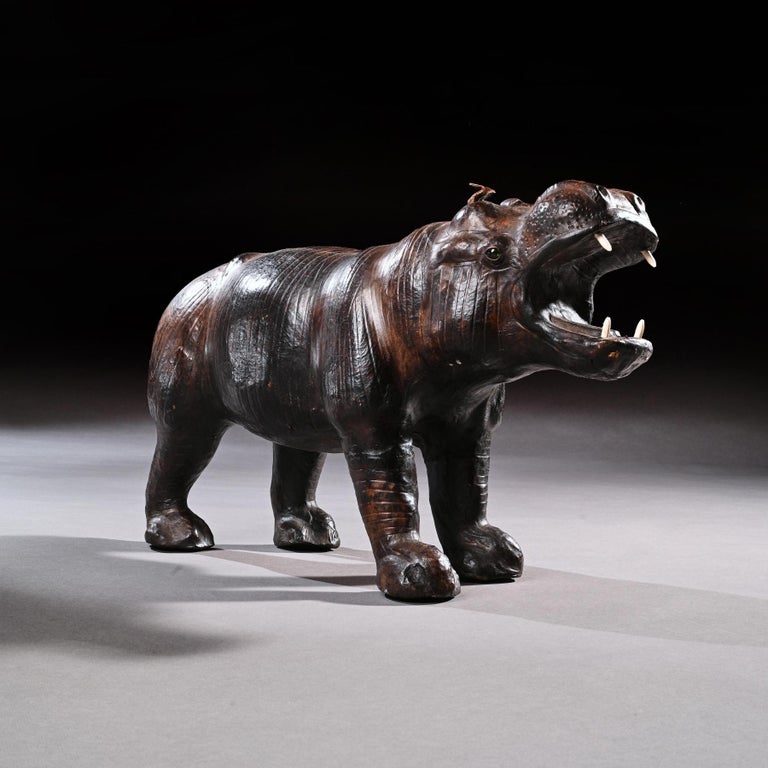 Mid-20th Century Liberty of London Leather Hippo at 1stDibs
