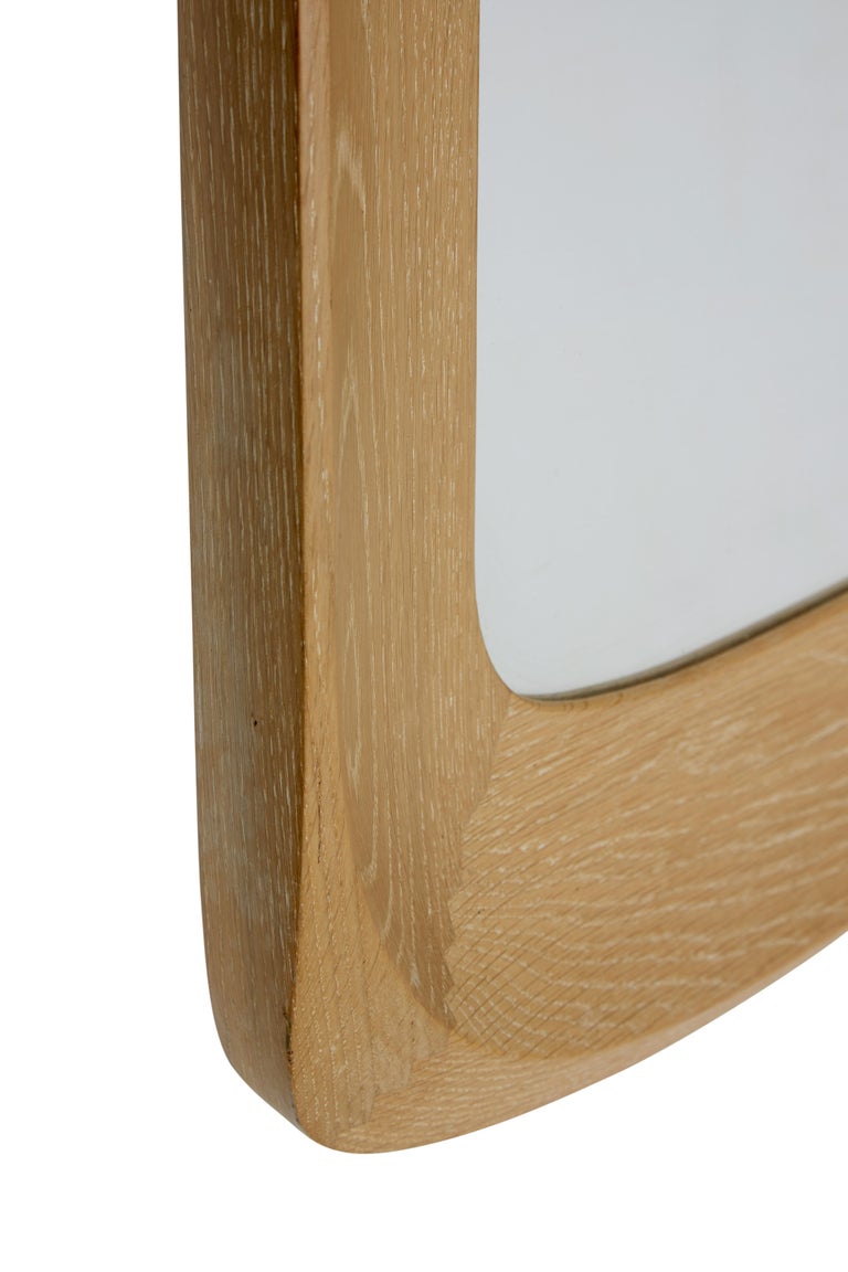 Mid-20th Century Light Oak Framed Mirror by Glas and Tra at 1stDibs