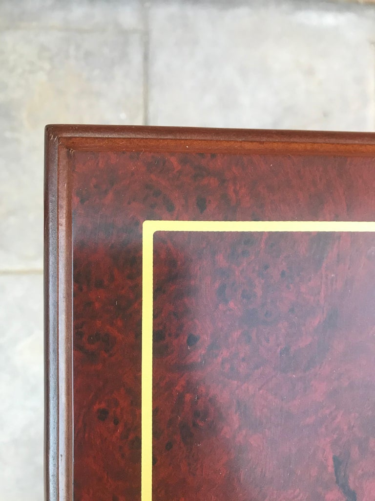 Mid-20th Century Mahogany Wood Square Top Pedestal Table For Sale at ...