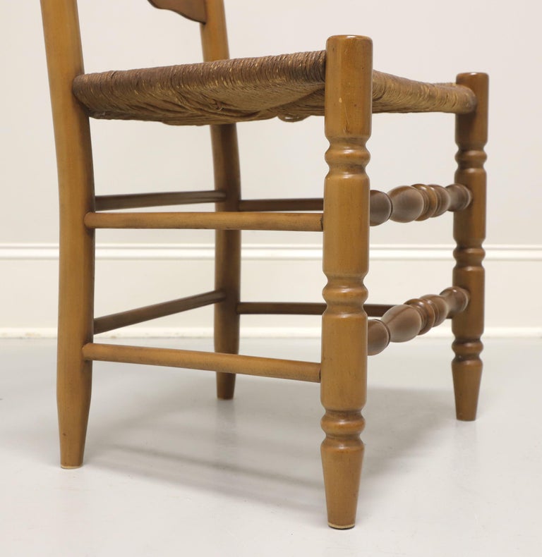 Mid 20th Century Maple Farmhouse Ladder Back Dining Side Chairs - Pair ...