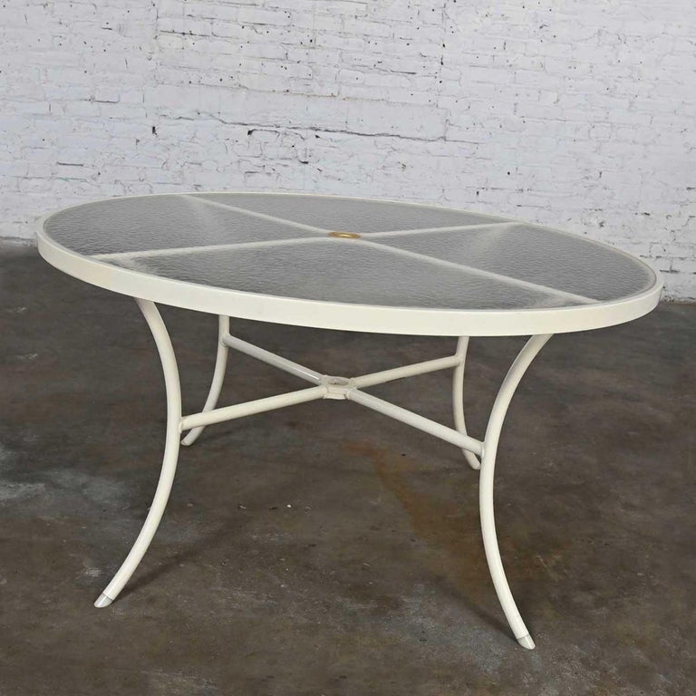 Mid-20th Century MCM Tropitone Outdoor Table w/ Curved Legs and Round ...