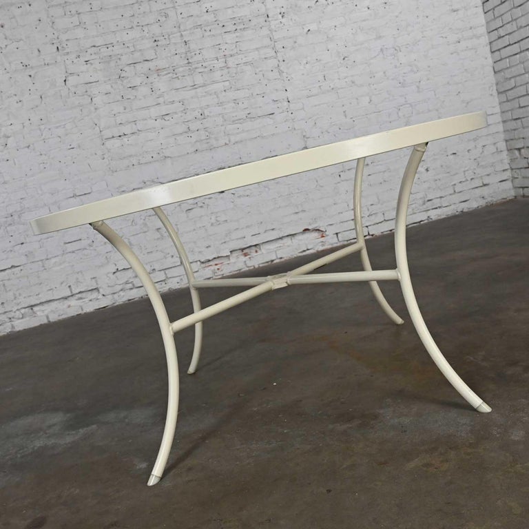 Mid-20th Century MCM Tropitone Outdoor Table w/ Curved Legs and Round ...