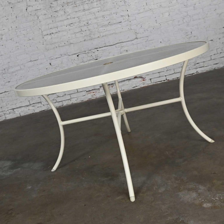 Mid-20th Century MCM Tropitone Outdoor Table w/ Curved Legs and Round ...
