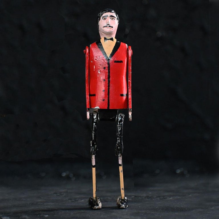 Mid-20th Century Metal Jumping Jigger Toy For Sale at 1stDibs