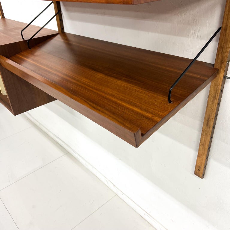 1960s Modern Scandinavian Two Bay Wall Unit System Record Cabinet Style ...