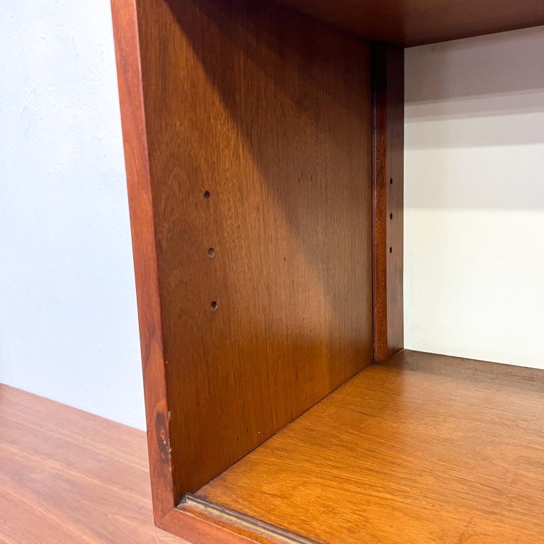 1960s Modern Scandinavian Two Bay Wall Unit System Record Cabinet Style ...