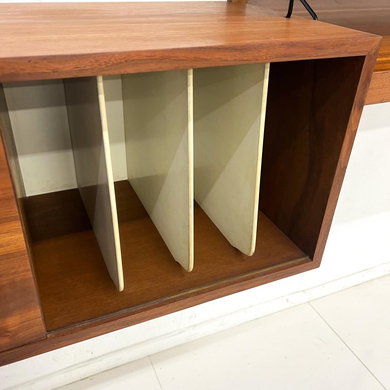 1960s Modern Scandinavian Two Bay Wall Unit System Record Cabinet Style ...