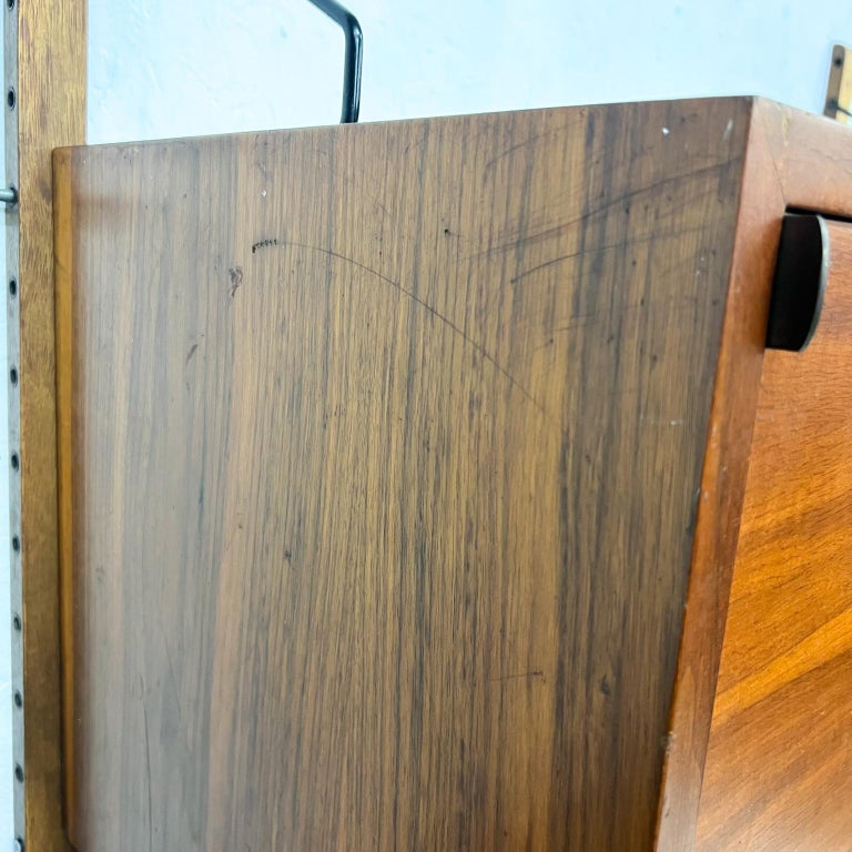 1960s Modern Scandinavian Two Bay Wall Unit System Record Cabinet Style ...