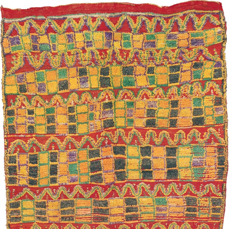 Mid-20th Century Moroccan Azilal Carpet For Sale at 1stDibs