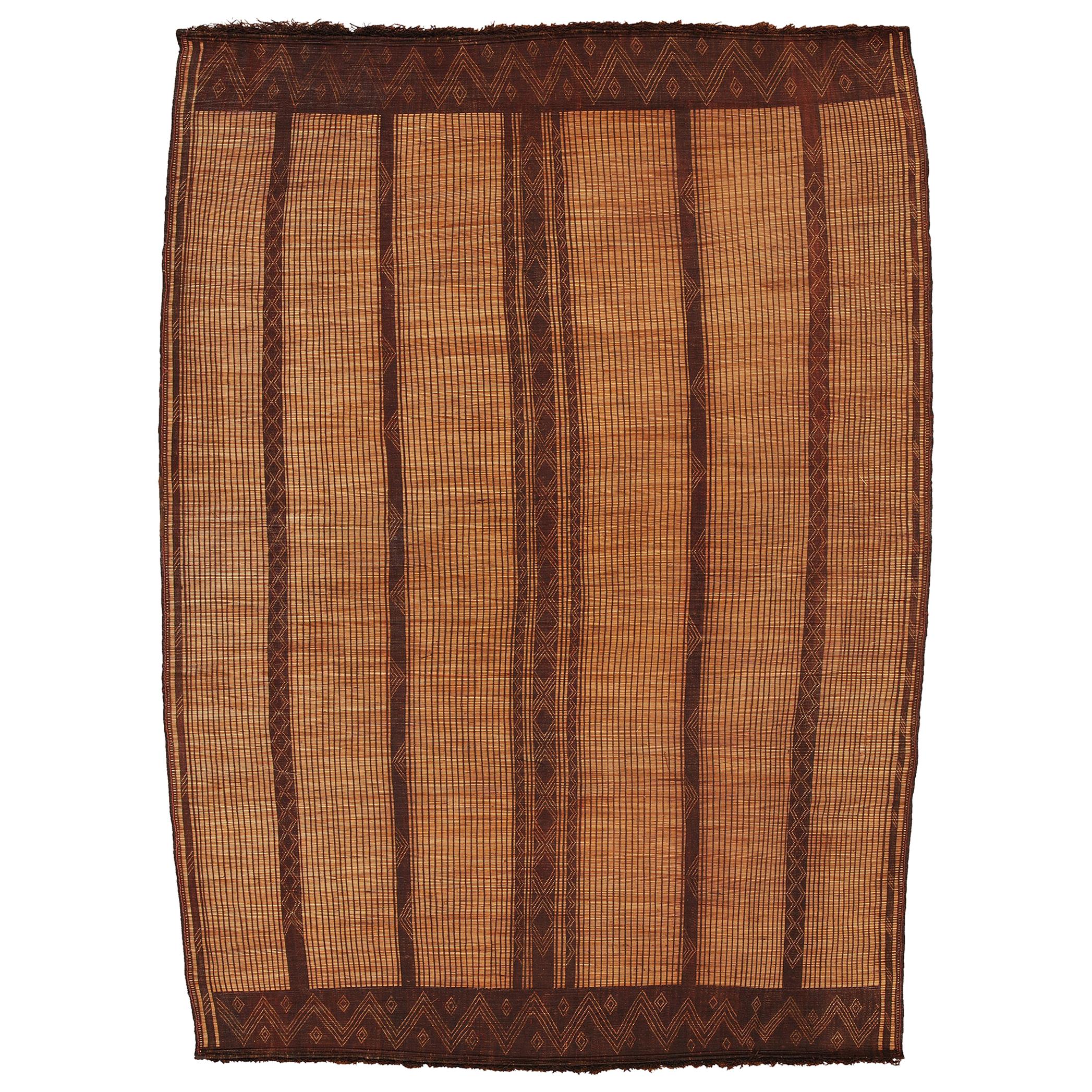 Mid-20th Century Vintage Moroccan Leather Tuareg Rug, North Africa at ...