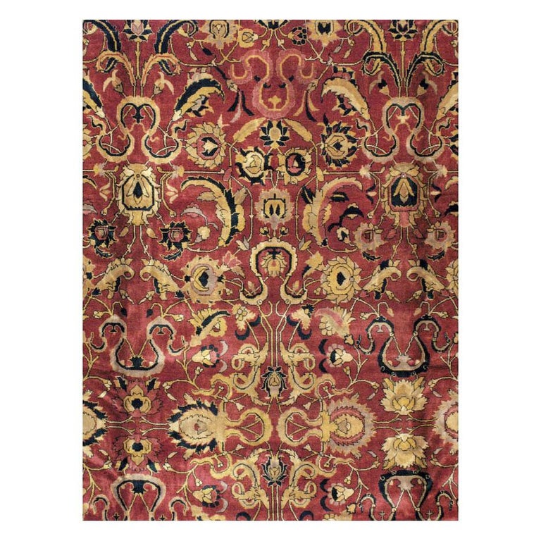 Mid-20th Century Mughal Style Arabesque Large Room Size Carpet in ...